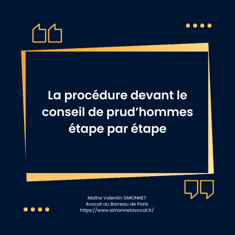 La procédure devant le conseil de prud'hommes : guide pratique étape ...
